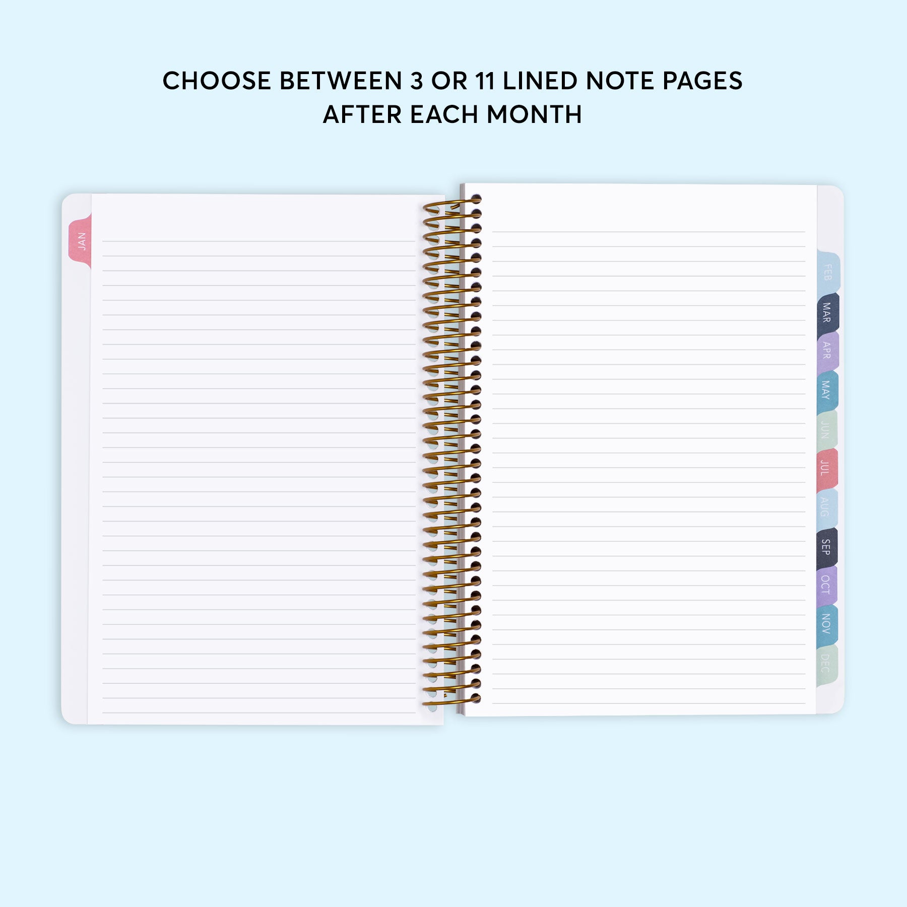 2026 Monthly Planner - Pink Watercolor Gradient - Posy Paper Planners