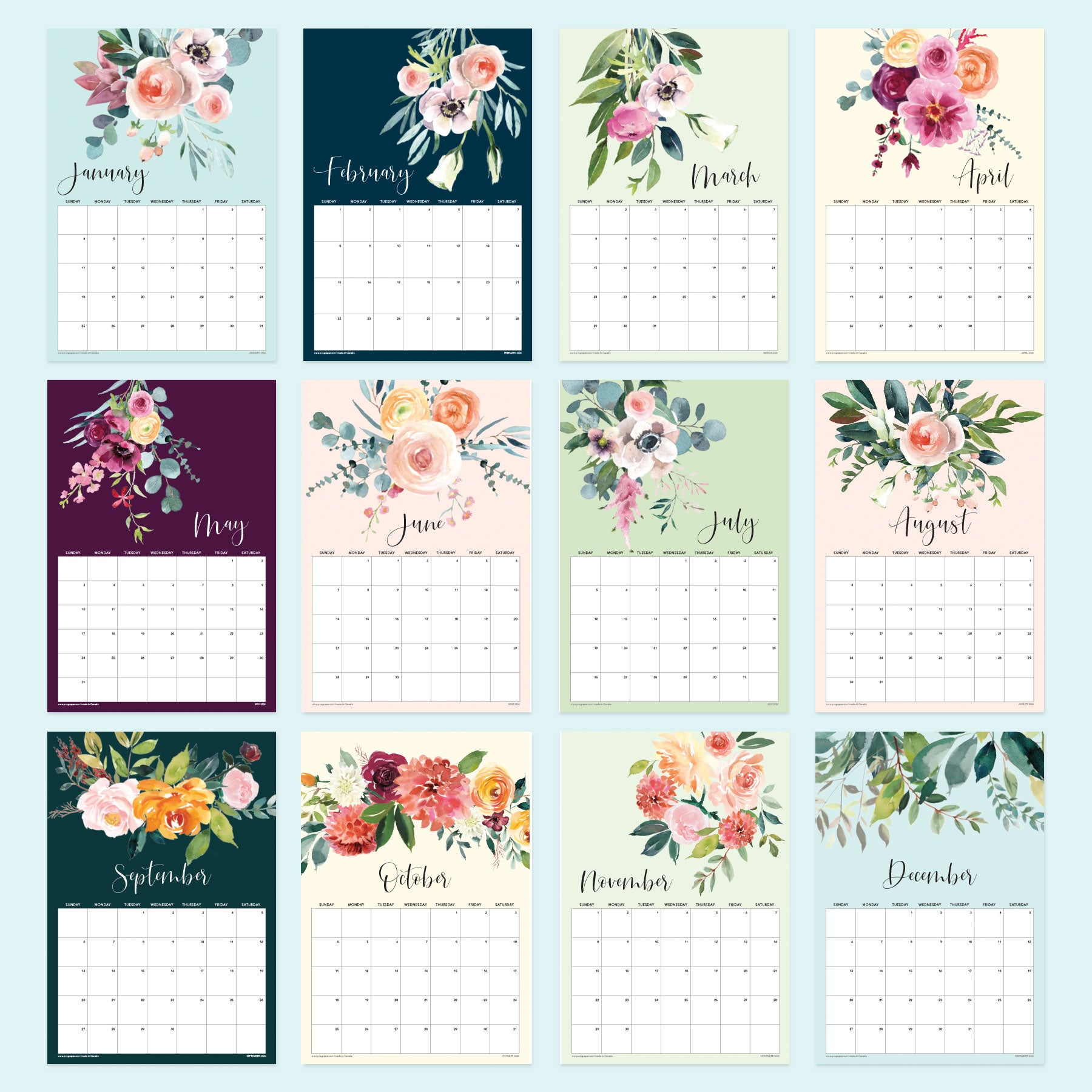 Add a Little Bloom to Every Month | Floral Wall Calendar 2026